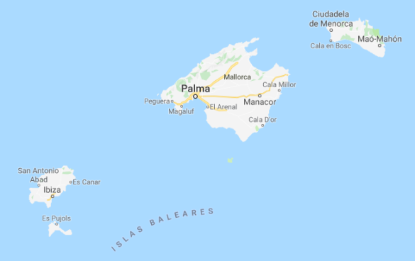 Mapa de las Islas Baleares - Baleares Tour